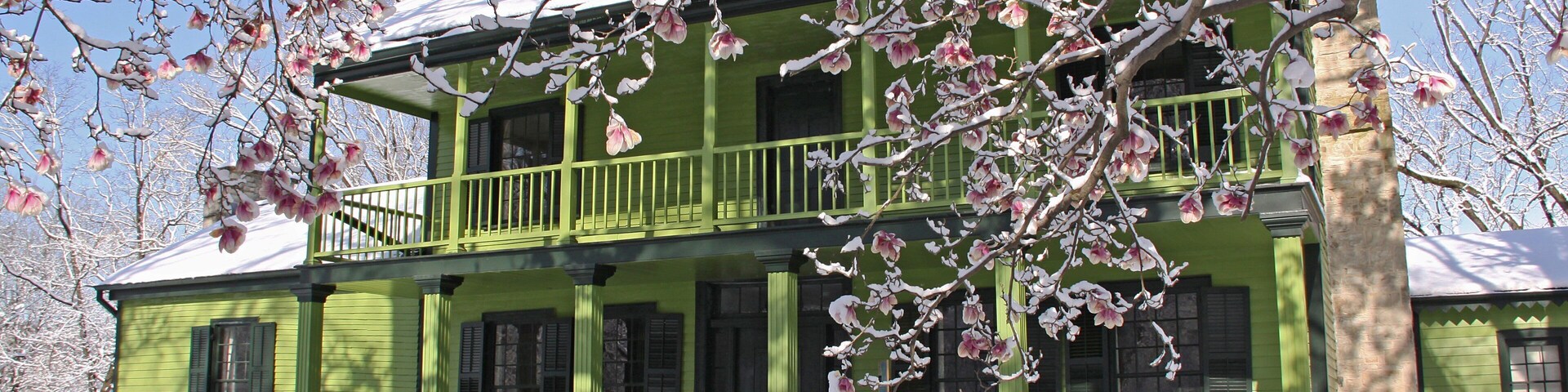 Ulysses S. Grant National Historic Site featuring snow and a house