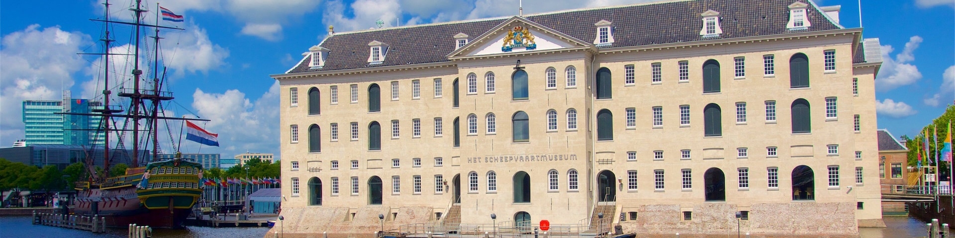 National Maritime Museum which includes a bay or harbor