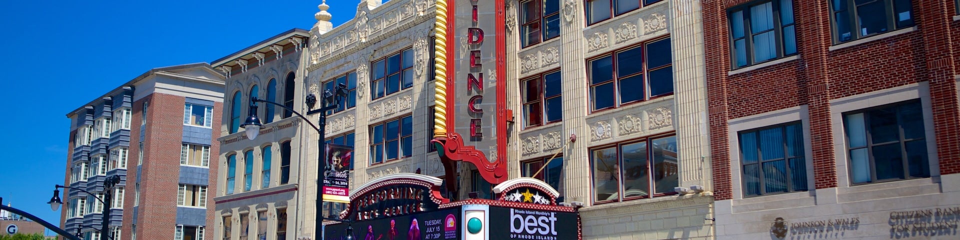 Centro de Artes Cênicas Providence que inclui cenas de rua