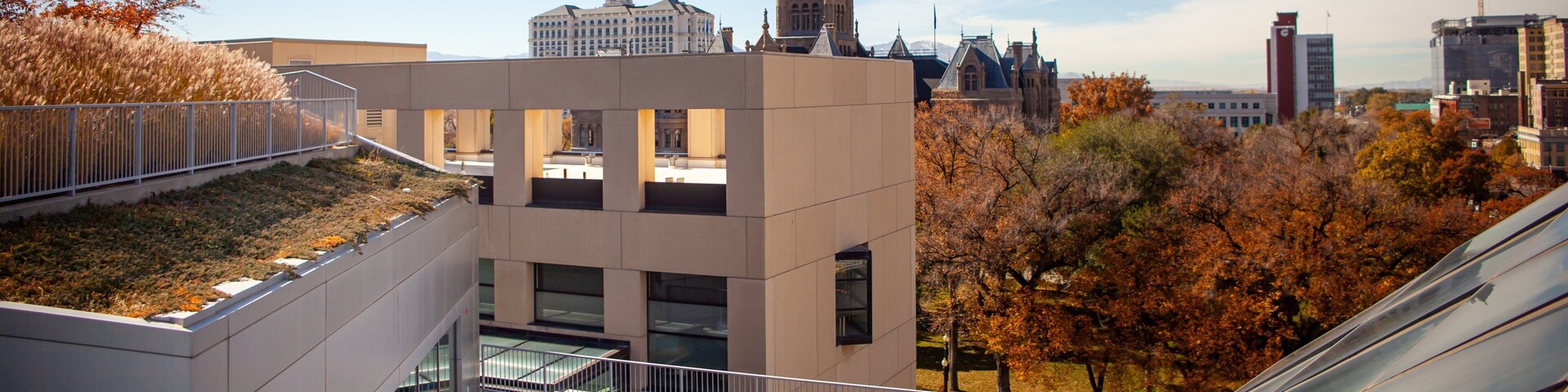 Salt Lake Public Library Main Building showing landscape views