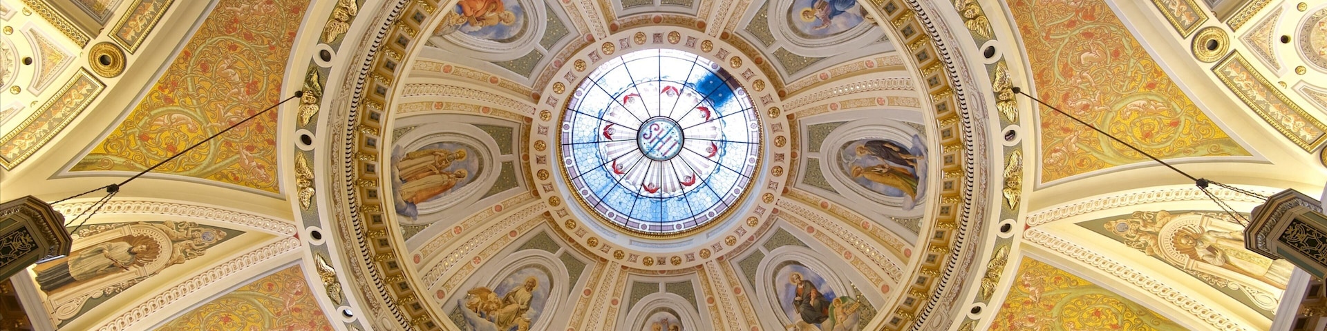 St. Joseph Cathedral Basilica which includes a church or cathedral and interior views