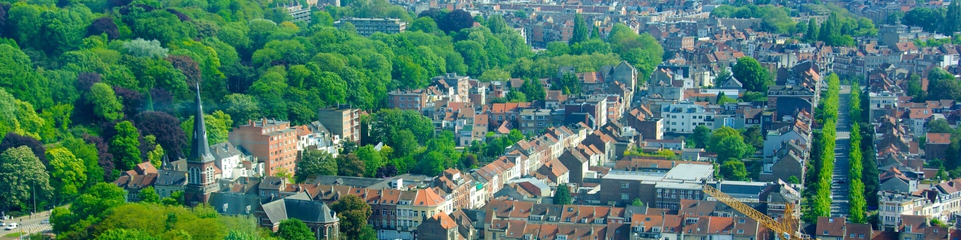 Atomium mostrando uma cidade
