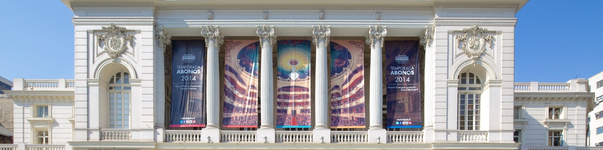 Municipal Theatre of Santiago which includes theater scenes and heritage architecture