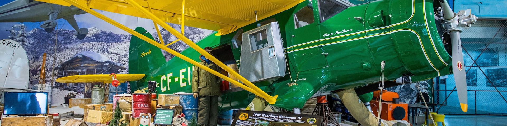 Alberta Aviation Museum showing interior views