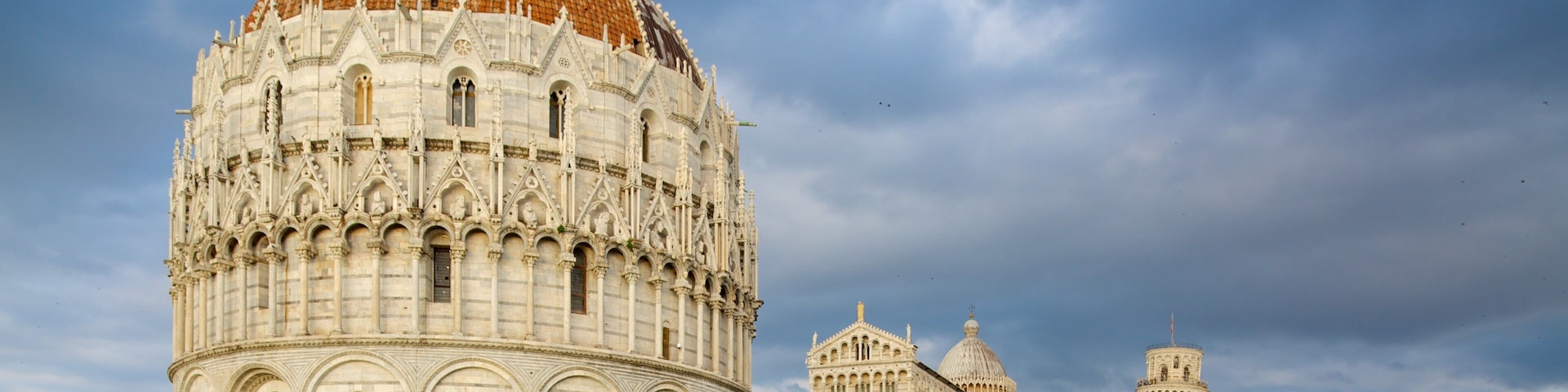 Pisa Baptistry featuring religious aspects, chateau or palace and a city