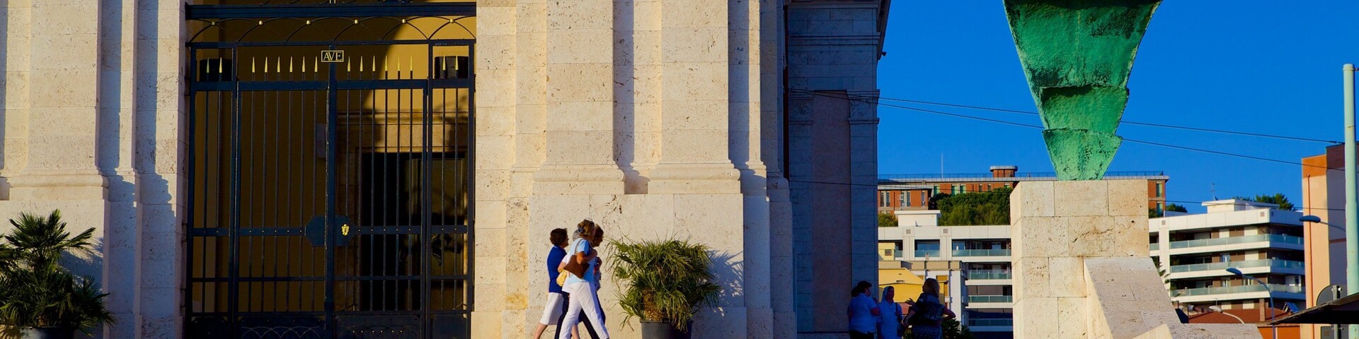 Sanctuary and Basilica of Our Lady of Bonaria featuring street scenes