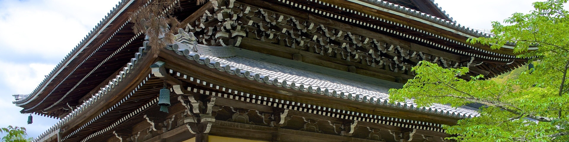 Templo de Nanzenji caracterizando um templo ou local de adoração, um parque e uma cidade