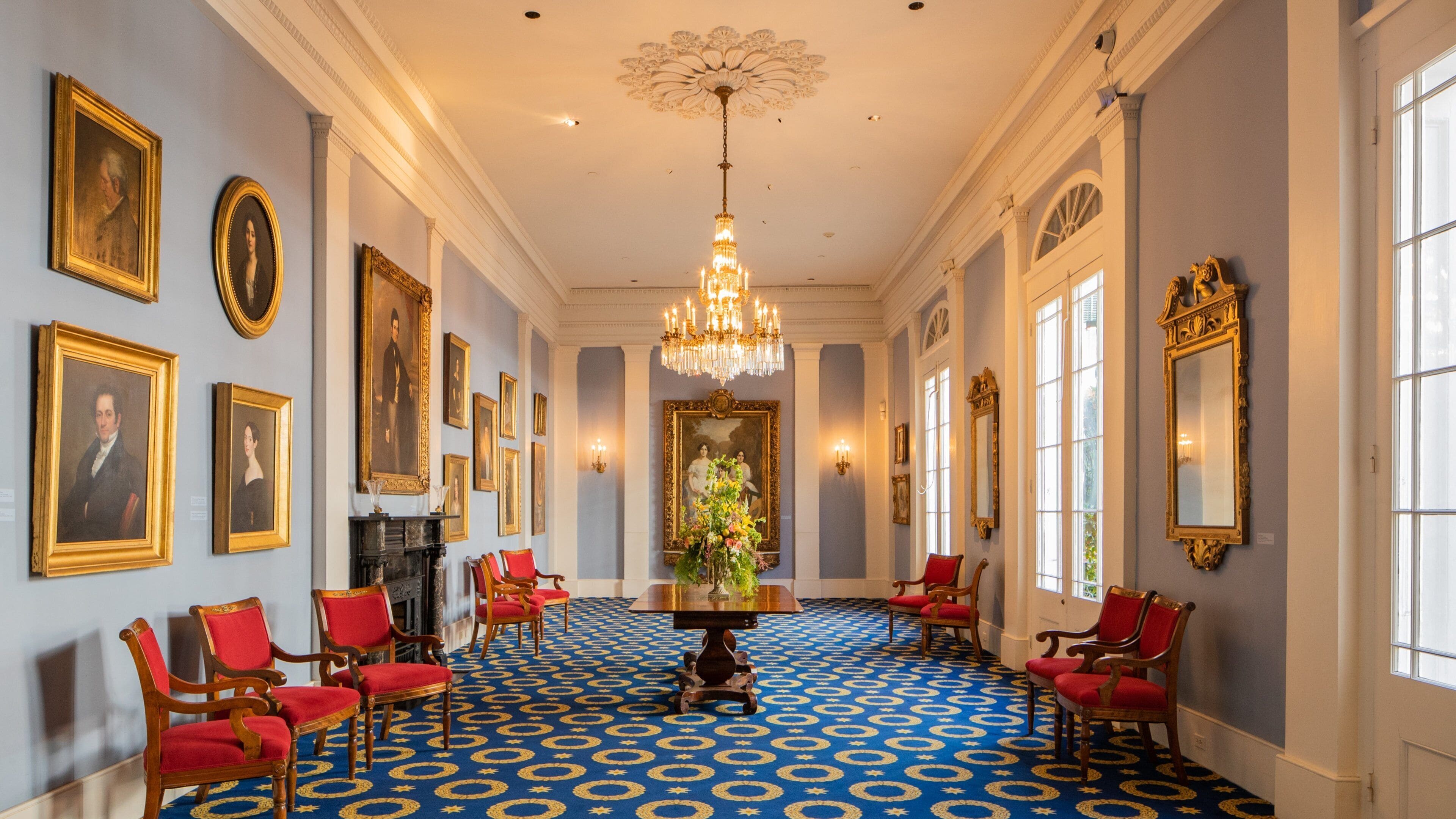 Historic New Orleans Collection featuring interior views, art and heritage elements