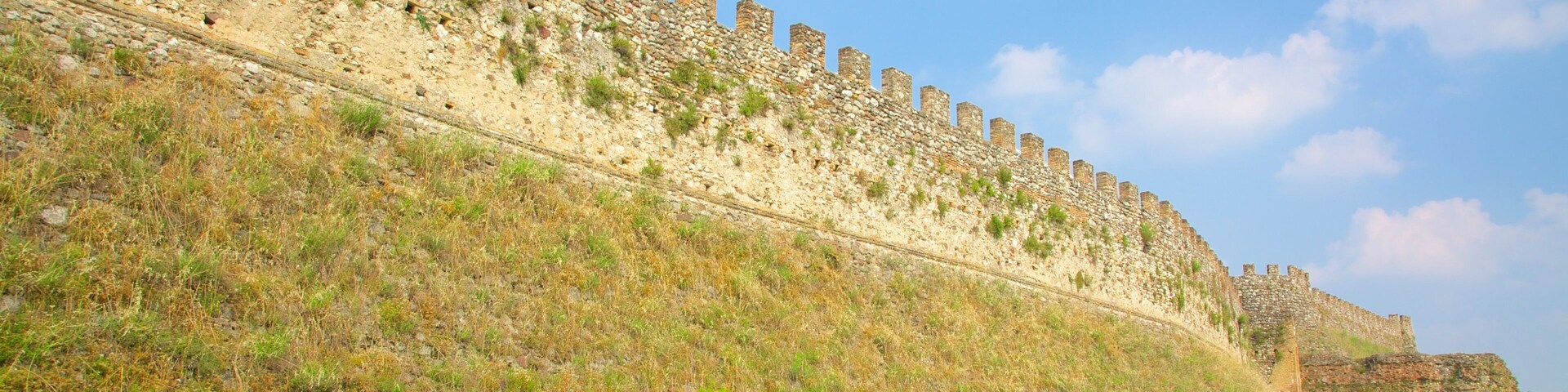 Rocca of Lonato showing heritage elements and building ruins