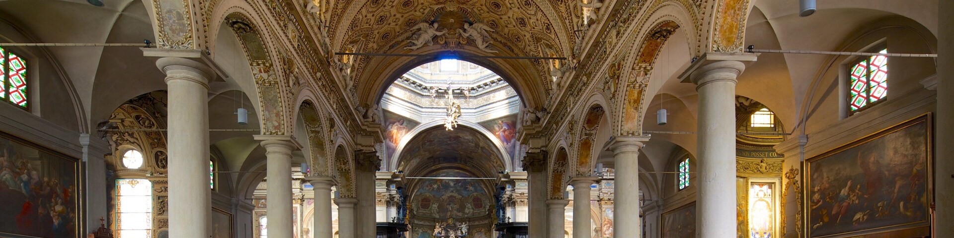 San Vittore Basilica which includes religious aspects, interior views and a church or cathedral