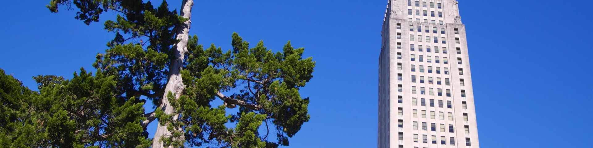 Capitólio Estadual da Louisiana que inclui um edifício administrativo e arquitetura de patrimônio