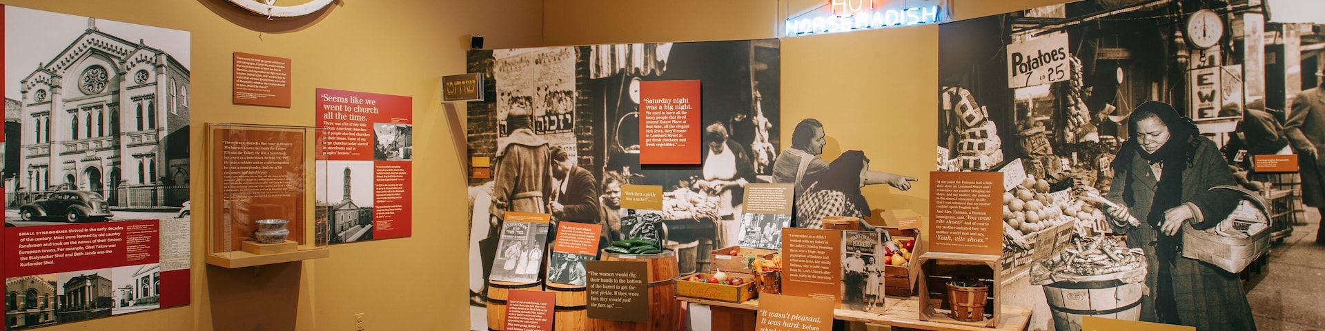 Jewish Museum of Maryland featuring interior views and signage