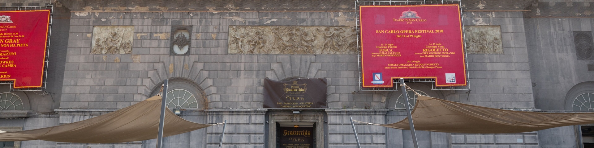 Teatro di San Carlo featuring heritage elements and signage