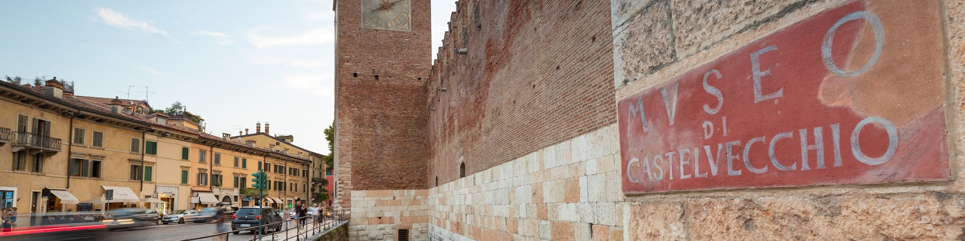 Castelvecchio Museum showing signage and heritage elements