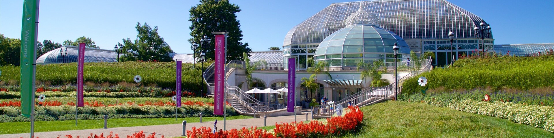 Phipps Conservatory featuring a garden and wildflowers