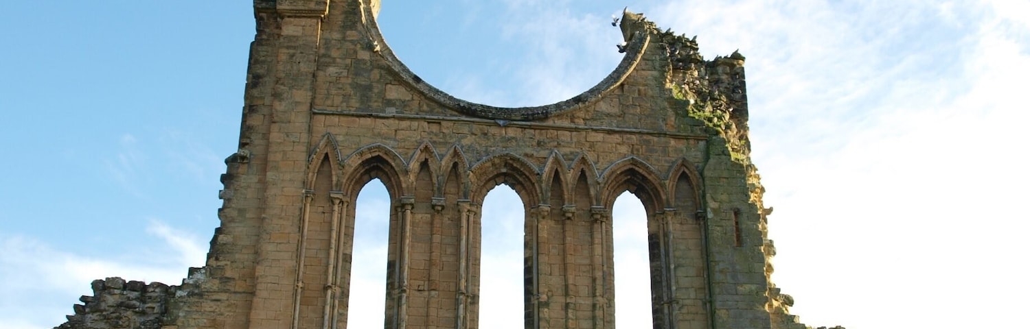 Byland Abbey - a beautiful ruined abbey in a peaceful countryside setting, known for its rose window and lovely geometric floor tiles.
#instone
