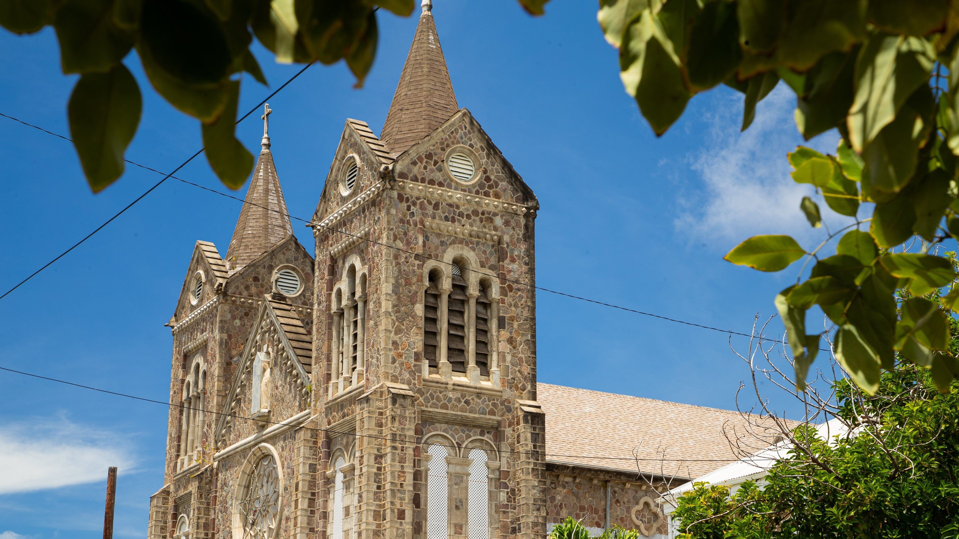 Basseterre Co-Cathedral of Immaculate Conception featuring a church or cathedral and heritage architecture