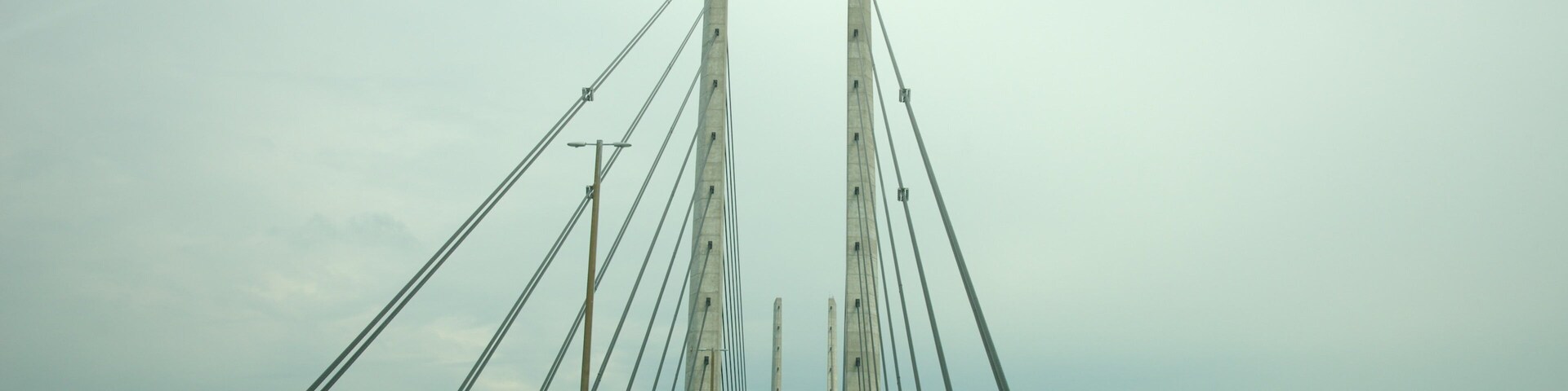Oresund Bridge featuring a suspension bridge or treetop walkway and street scenes