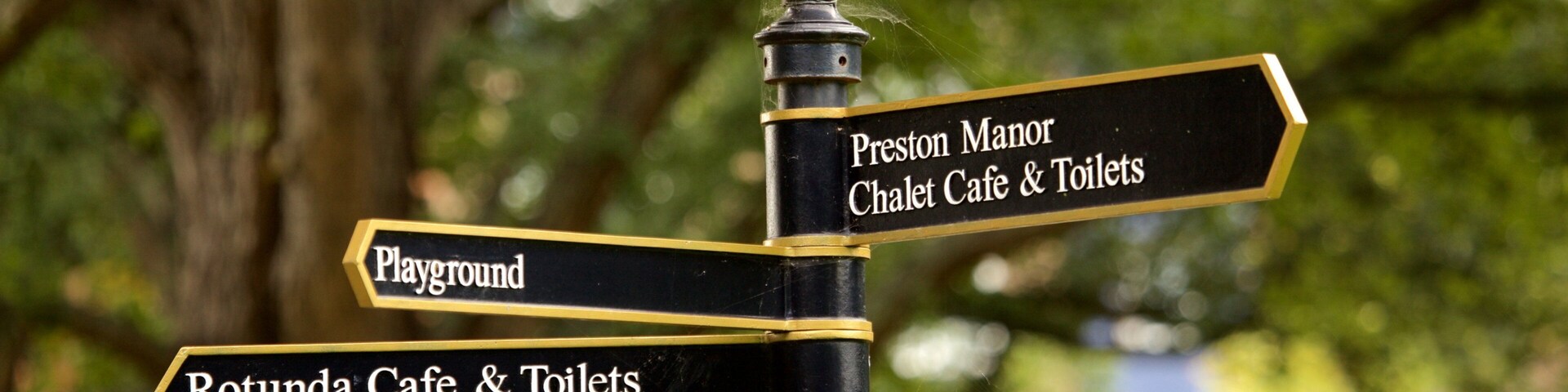 Preston Park que inclui sinalização