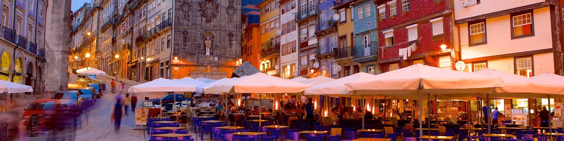 Ribeira Square featuring a city, dining out and cafe lifestyle