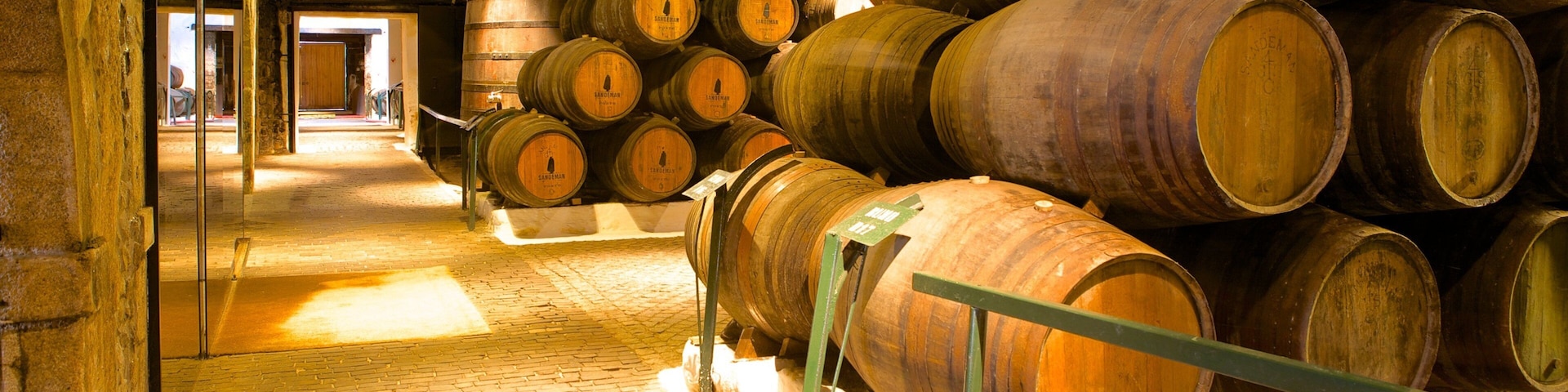 Sandeman Cellars which includes interior views and industrial elements