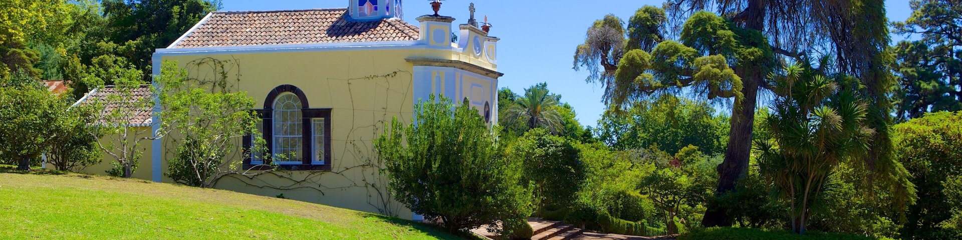 Palheiro Gardens which includes a park and a house