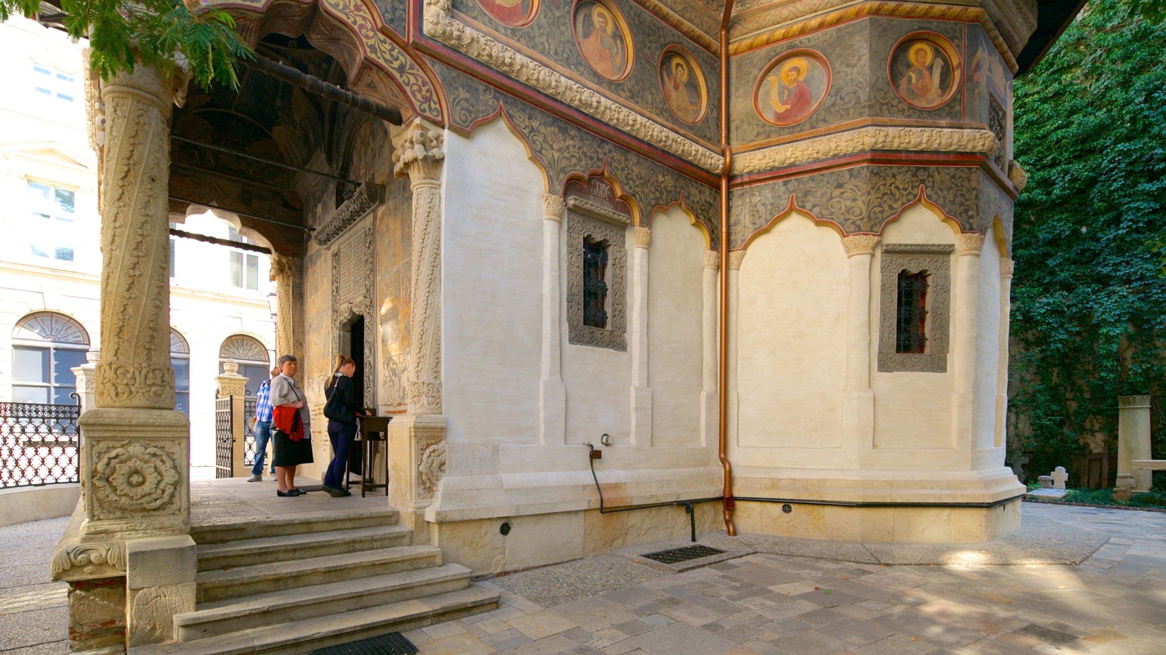 Stavropoleos Church showing heritage architecture and a church or cathedral