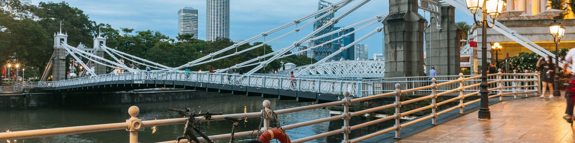 Cavenagh Bridge showing a river or creek and a bridge