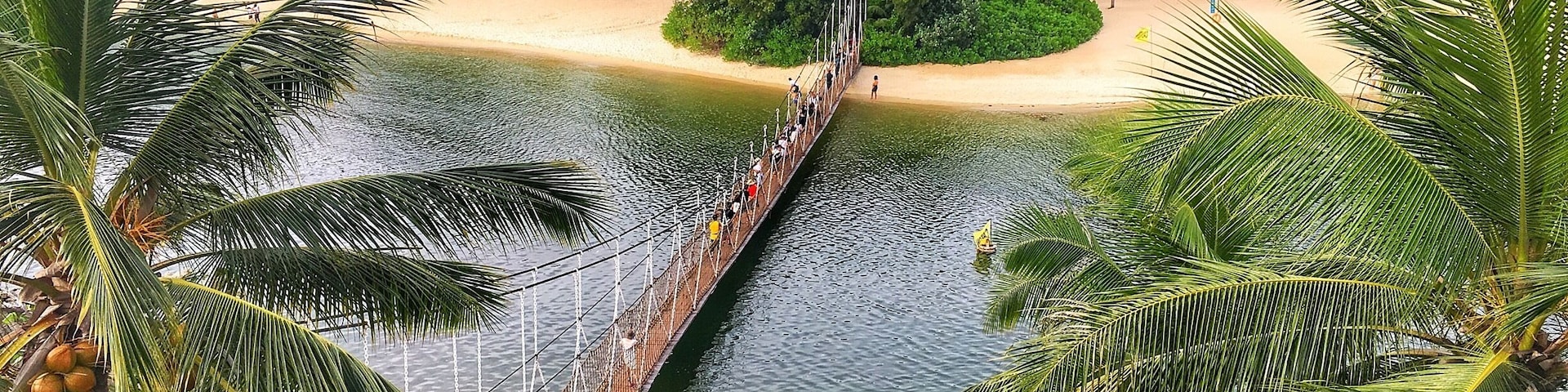 Very popular and one of many beaches in sentosa island in Singapore. Beautiful view and calm water is why many tourists comes here.