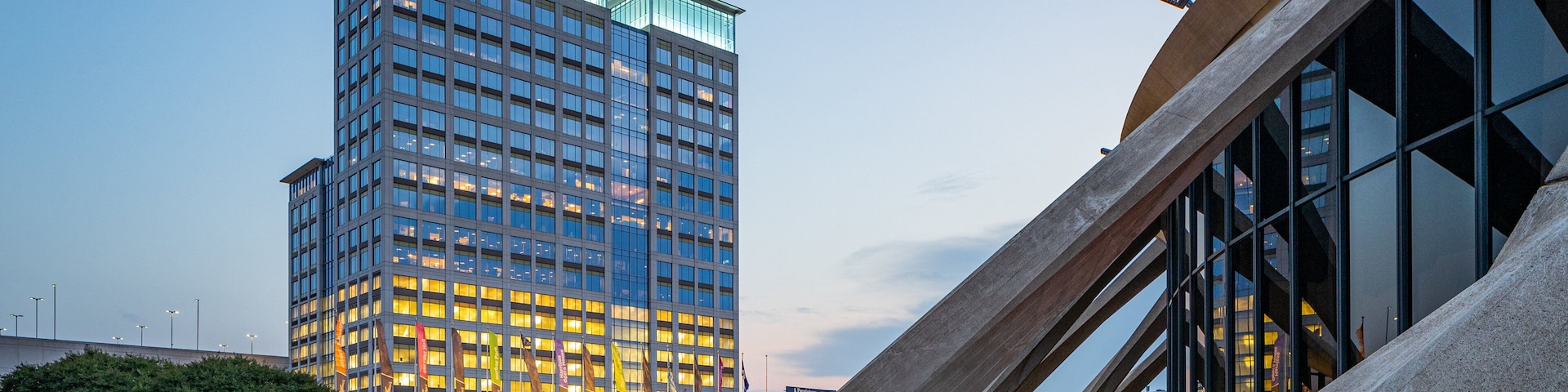 Chrysler Hall showing night scenes