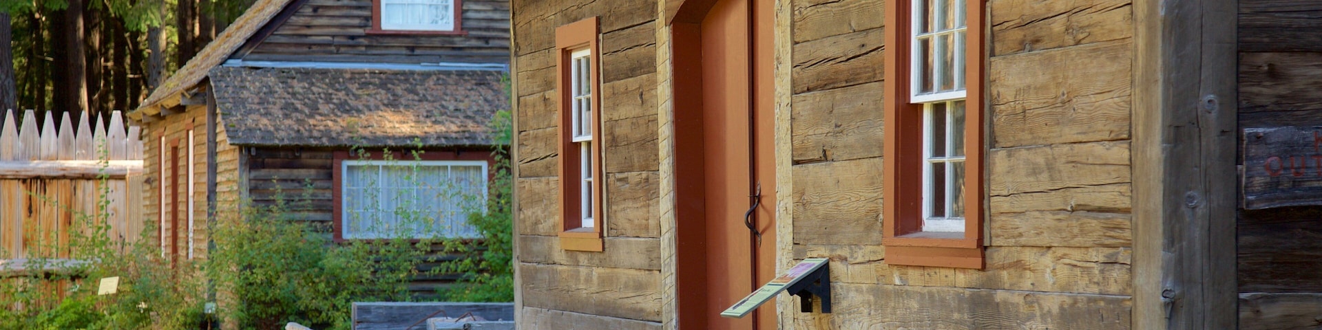 Fort Nisqually Living History Museum featuring heritage architecture