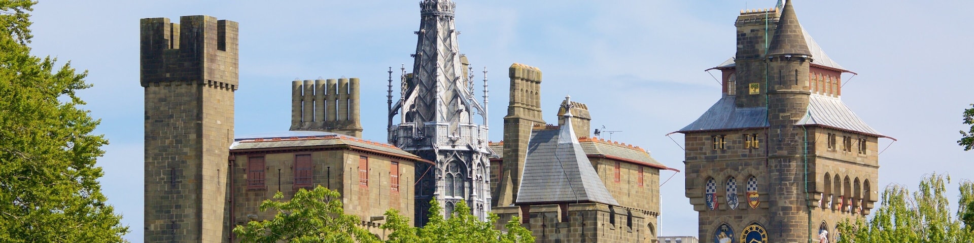 Bute Park showing heritage architecture, chateau or palace and heritage elements