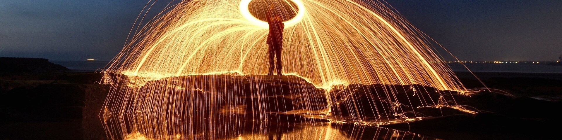 Wire wool painting at Perch Rock
