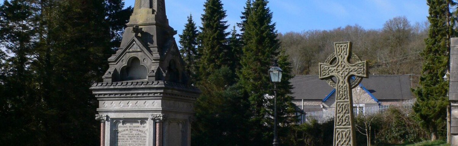Memorial at St Thomas's Church, Prion This large memorial is for several members of the Williams family of Llewesog Hall.