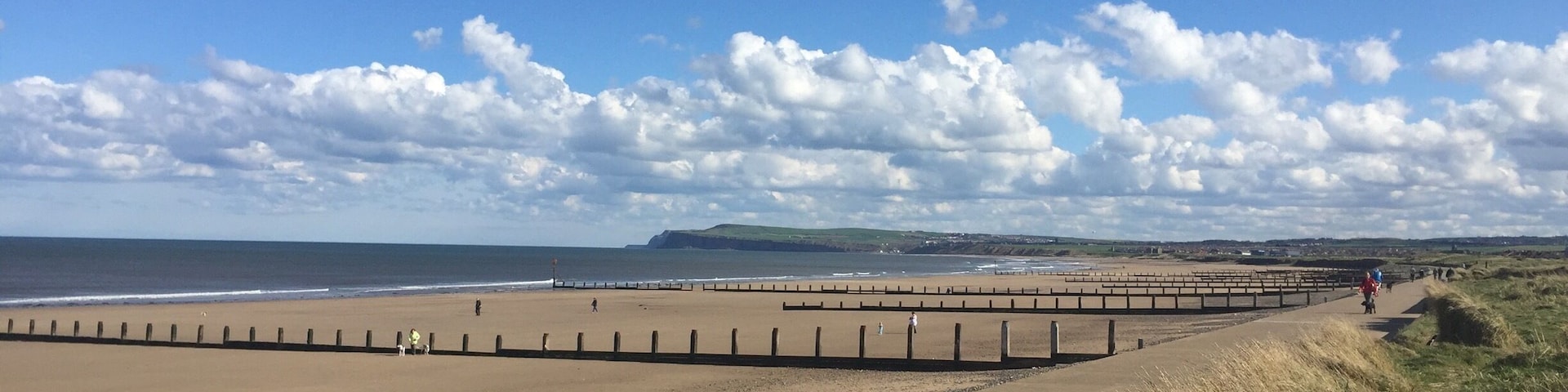 Glorious beach looking from Redcar towards Marske and Saltburn-by-the-Sea.