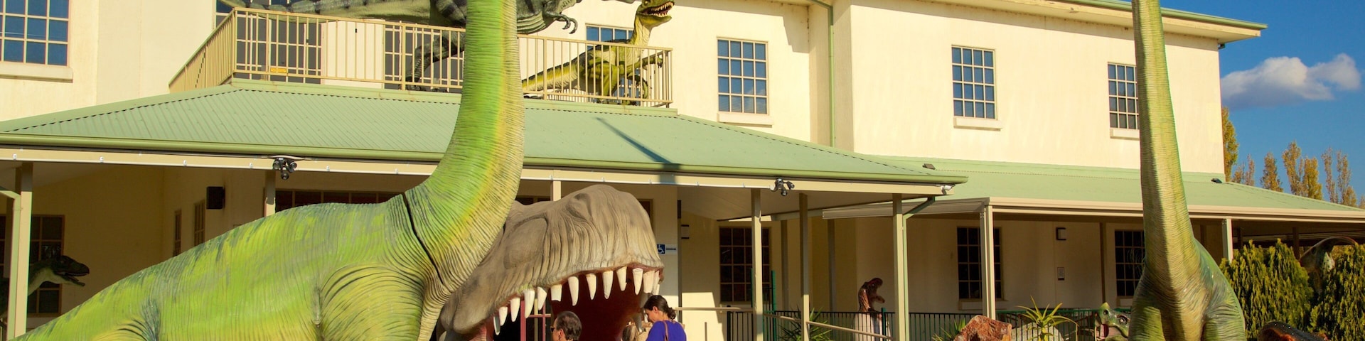 National Dinosaur Museum as well as a small group of people