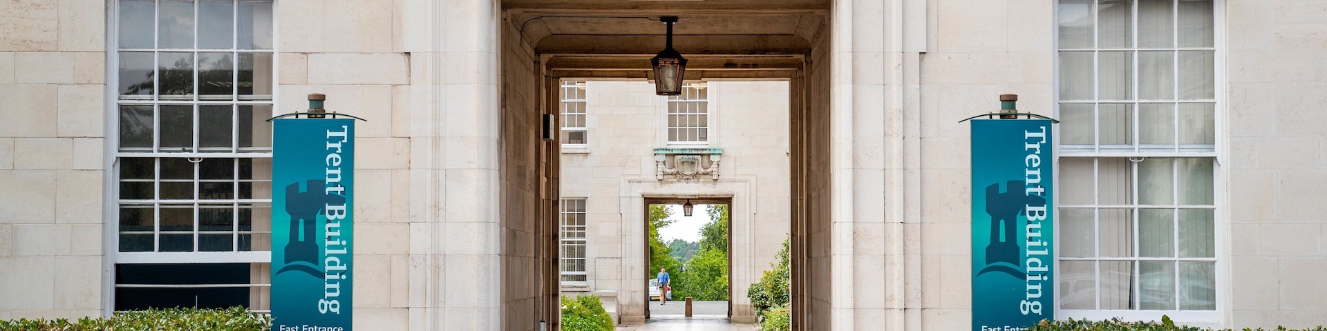 University of Nottingham which includes signage and heritage elements
