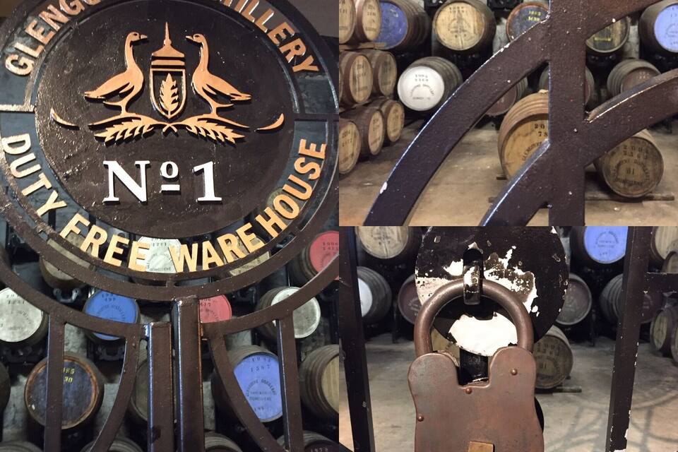 Placa para o Armazém Duty Free nº 1 da Destilaria Glengoyne.