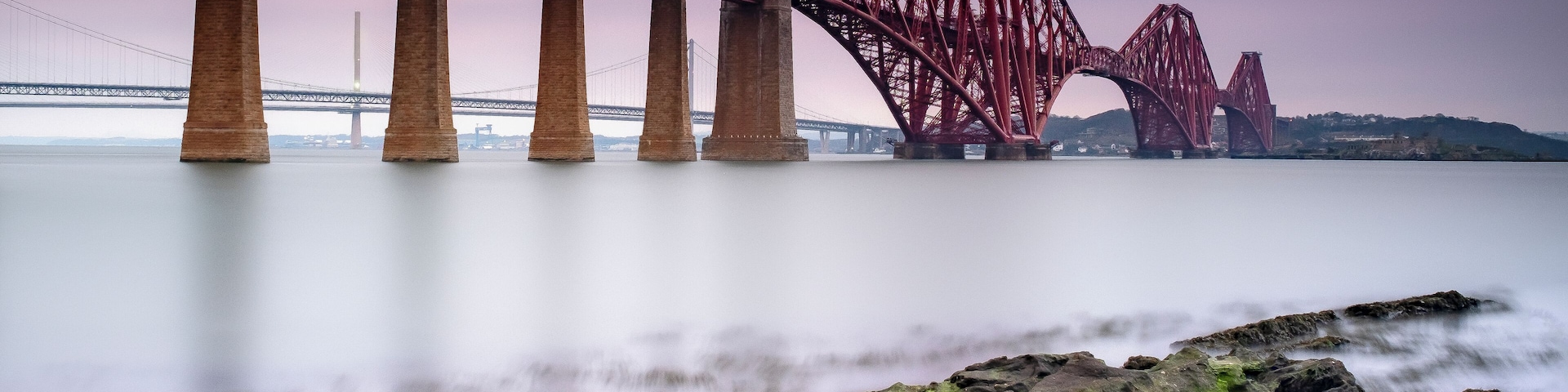 Dusk at the rail bridge.