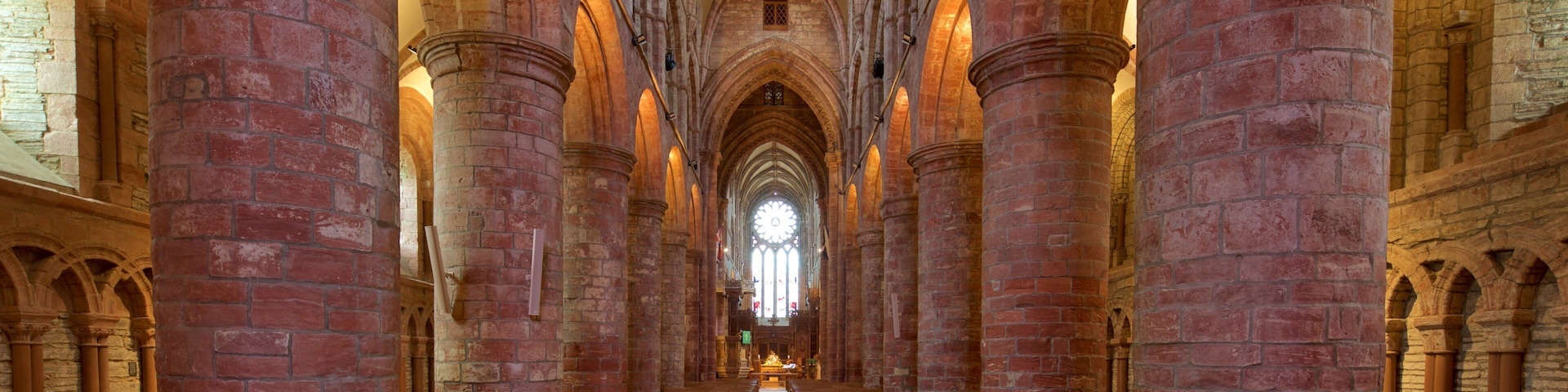 St. Magnus Cathedral featuring heritage architecture, interior views and heritage elements