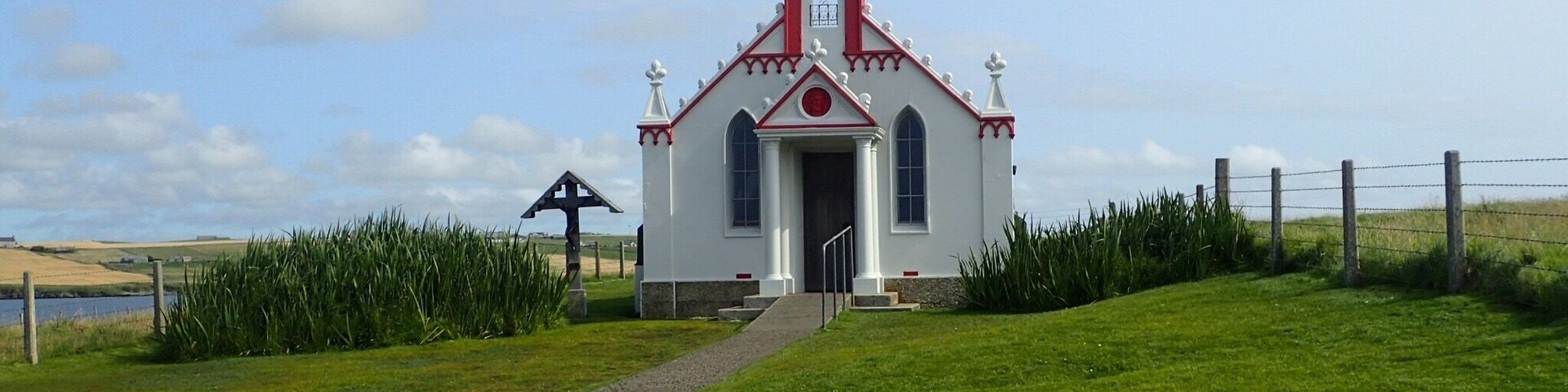 Interesting area to visit, built by POW's on their camp during WW2. It's at the start of the Churchill barriers that protected Scapa flow-so plenty of history to read.
