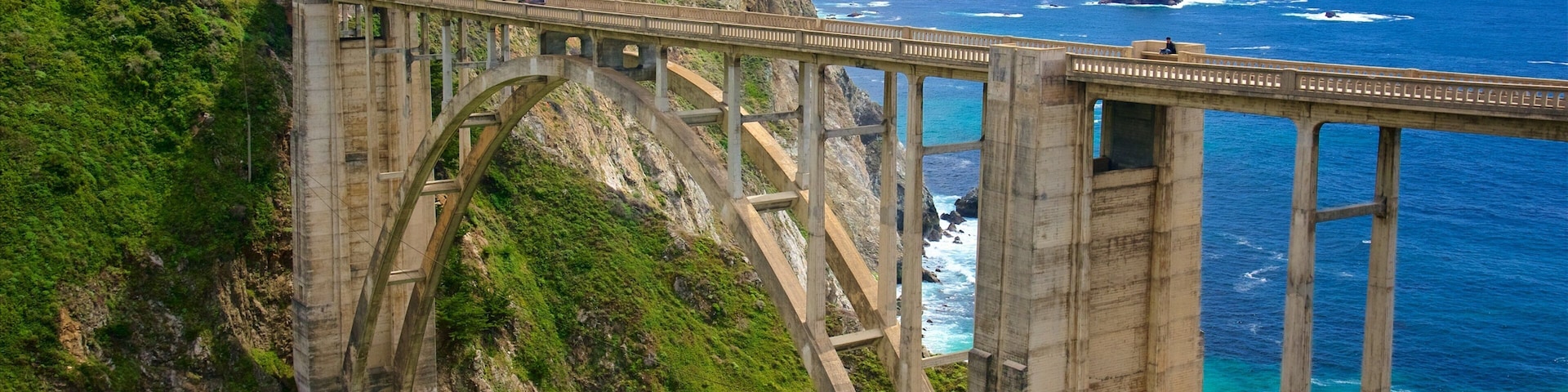 Bixby Bridge mostrando uma ponte, paisagem e paisagens litorâneas