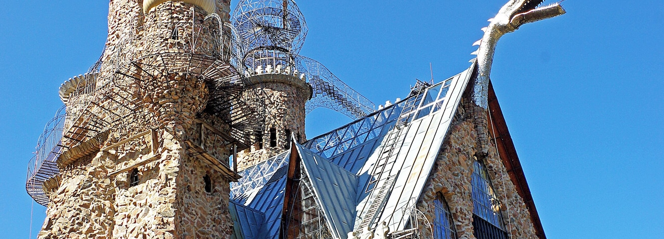 Bishop Castle is an "elaborate and intricate" "one-man project" named after its constructor, Jim Bishop, that has become a roadside attaction in central Colorado.