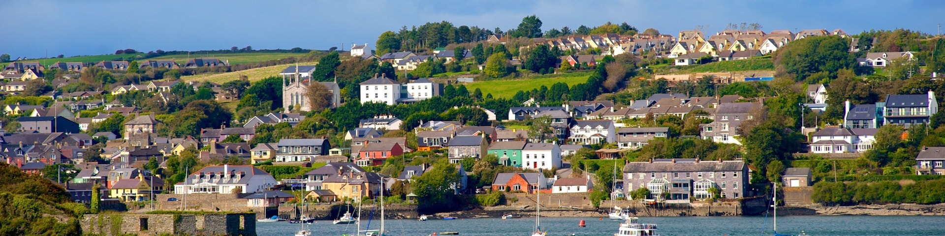 Charles Fort featuring boating, a coastal town and a bay or harbor