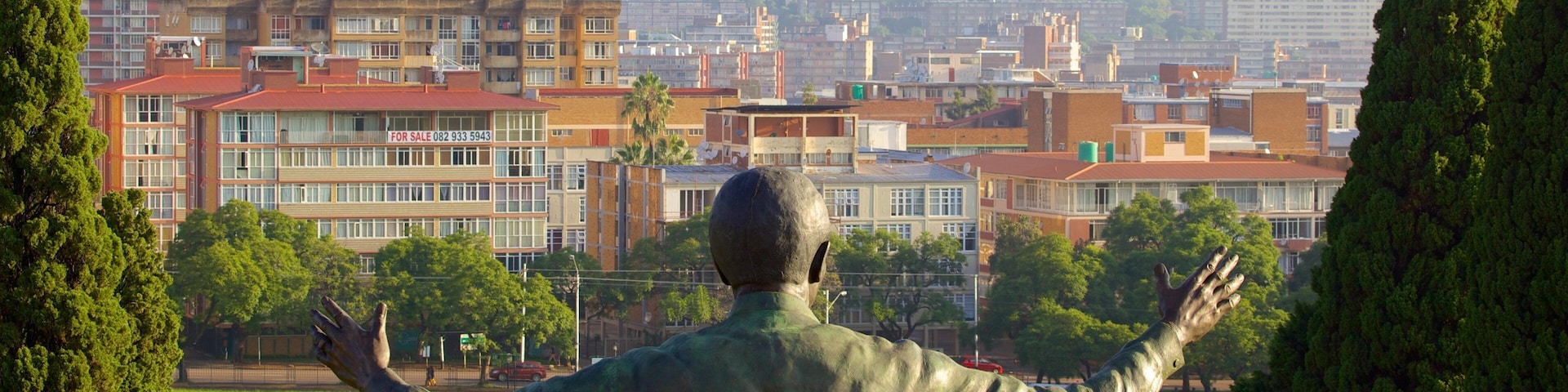 Union Buildings mostrando uma cidade, uma estátua ou escultura e arte
