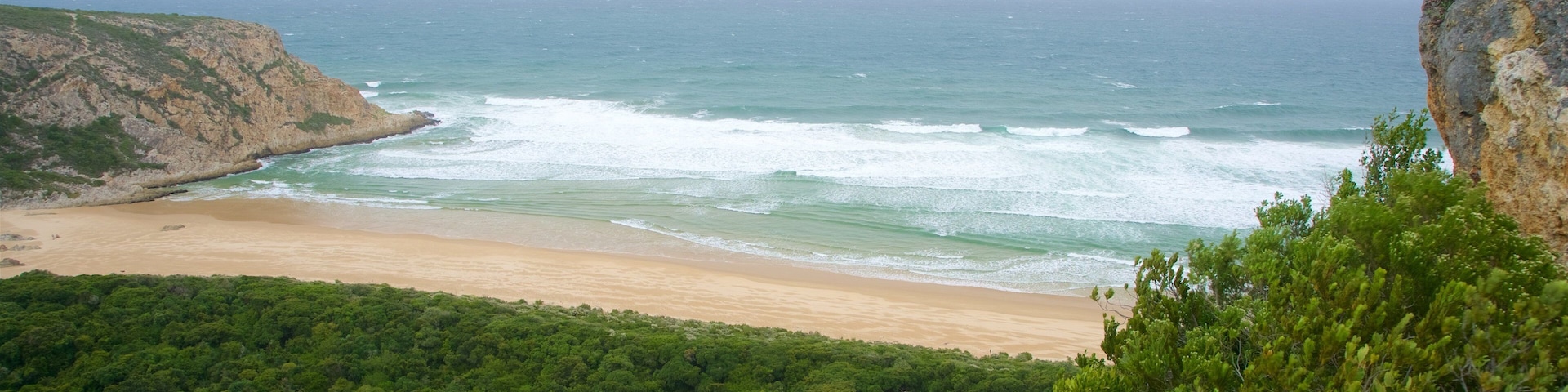 Natures Valley Beach mostrando paisagem, paisagens litorâneas e uma praia