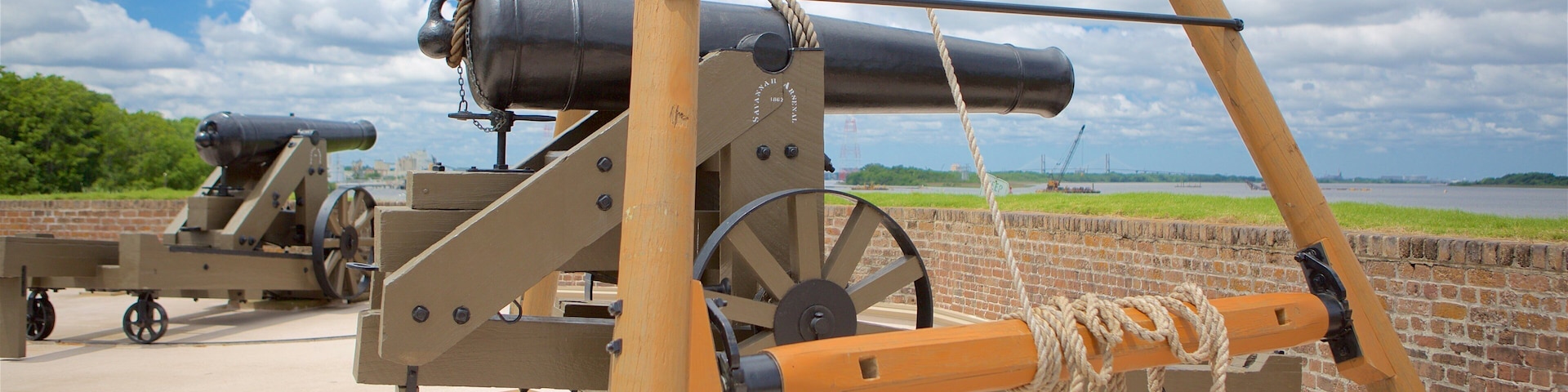 Old Fort Jackson showing heritage elements