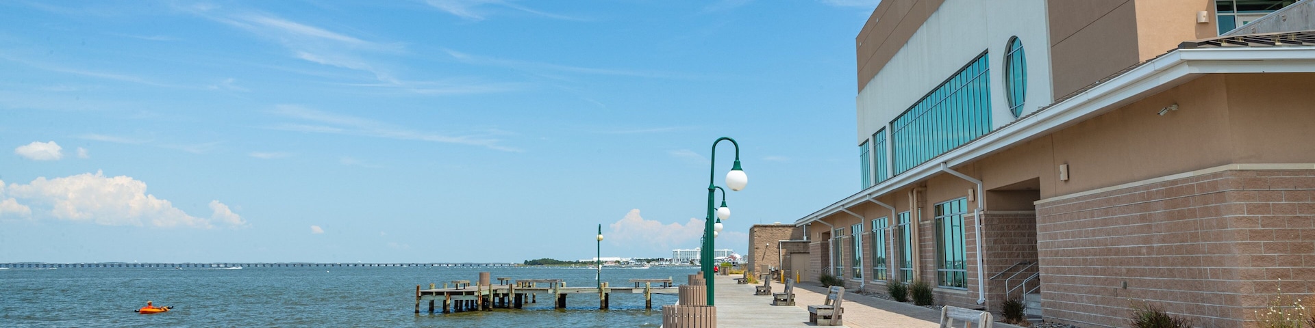 Roland E. Powell Convention Center which includes general coastal views