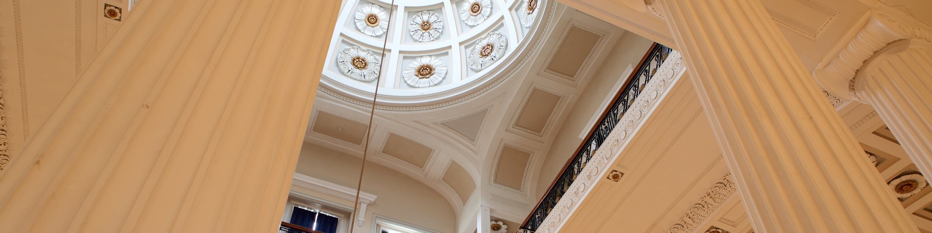 Pitville Pump Room which includes heritage elements, interior views and heritage architecture