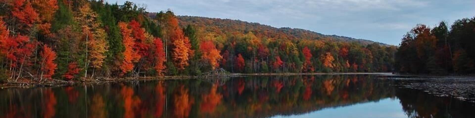 Iconic view from the dam at Bays Mountain Park in Kingsport, Tennessee. This place is beautiful no matter what season it is!! 🍁
#baysmountain #fall #leaves #reflections #clouds #beautifulday #fall2015 #whataview